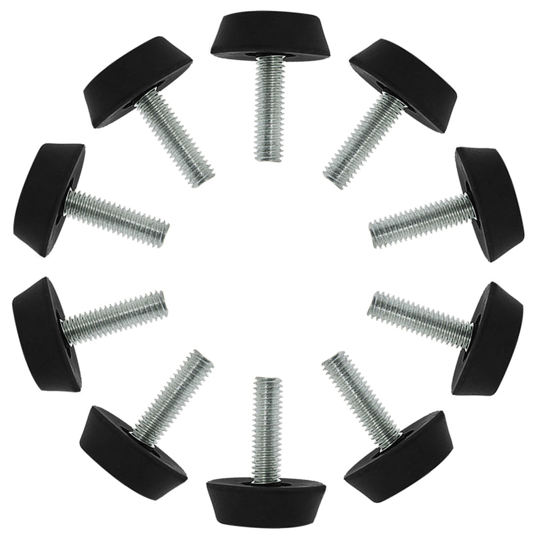 Uxcell M6 x 17 x 22mm Furniture Glide Leveling Feet Adjustable Leveler ...