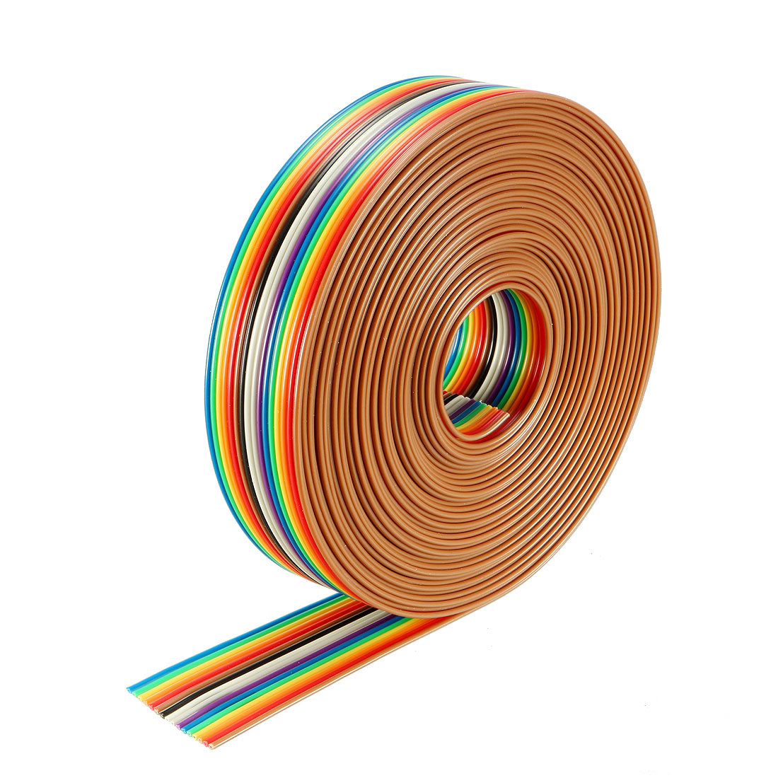 Uxcell Flat Ribbon Cable 16P Rainbow IDC Wire 1.27mm Pitch 6 Meters ...