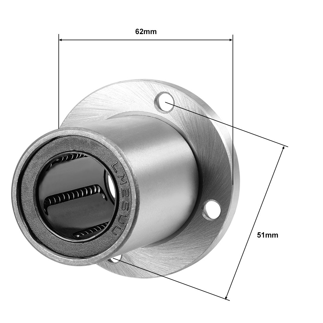Uxcell Linear Motion Ball Bearings Round Flange Bearing | Harfington