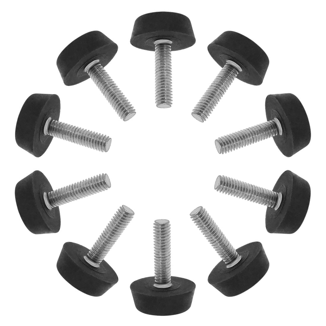 Uxcell M6 x 22 x 22mm Furniture Glide Leveling Feet Adjustable Leveler ...