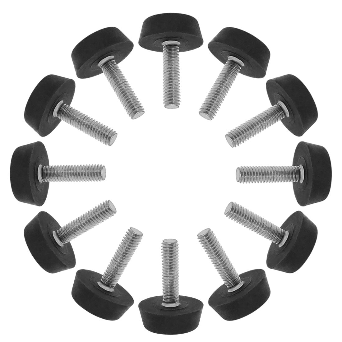 Uxcell M6 x 22 x 22mm Furniture Glide Leveling Feet Adjustable Leveler ...