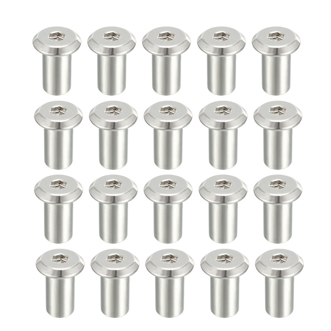 Uxcell M6x15mm Hex Socket Head Insert Nut Screw Post Sleeve Nut for ...