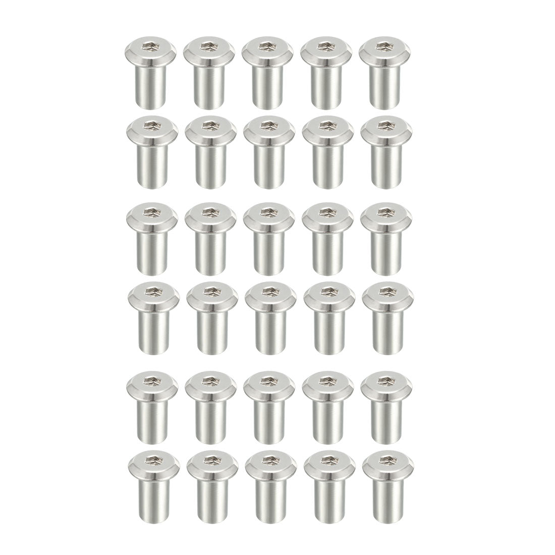 Uxcell M6x15mm Hex Socket Head Insert Nut Screw Post Sleeve Nut for ...