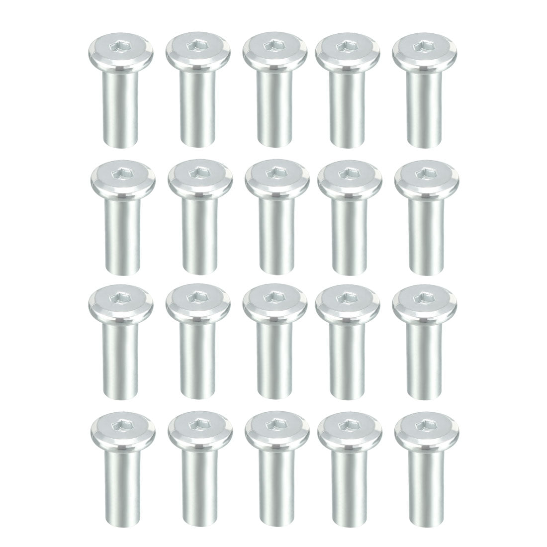 Uxcell M6x22mm Hex Socket Head Insert Nut Screw Post Sleeve Nut for ...