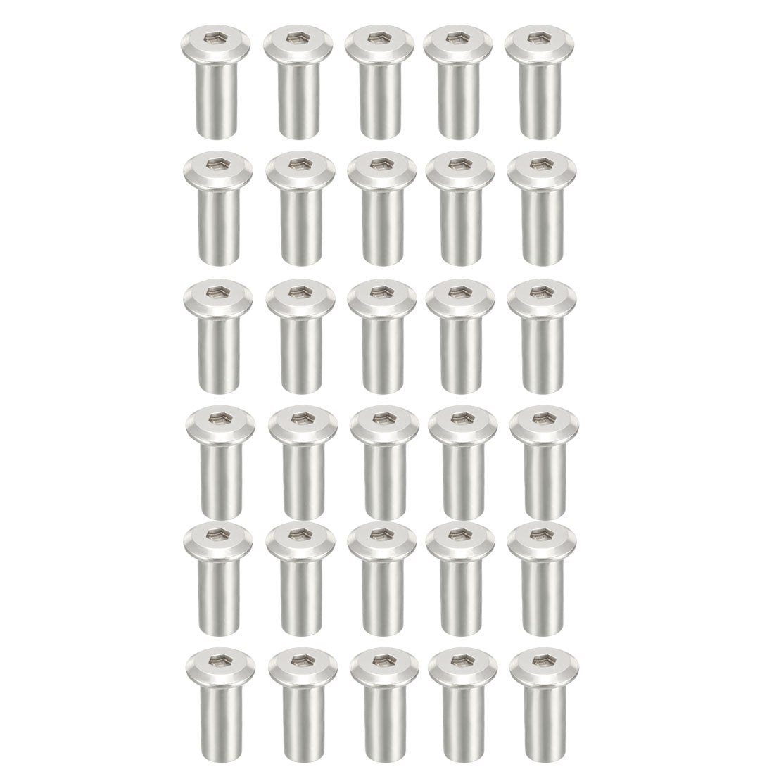 Uxcell M8x18mm Hex Socket Head Insert Nut Screw Post Sleeve Nut for ...
