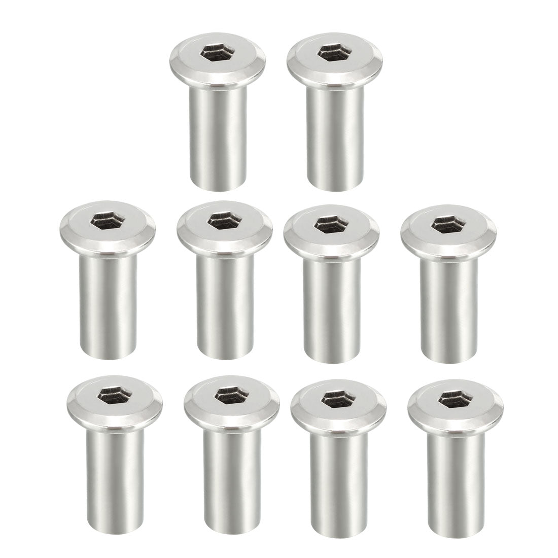Uxcell M8x22mm Hex Socket Head Insert Nut Screw Post Sleeve Nut for ...