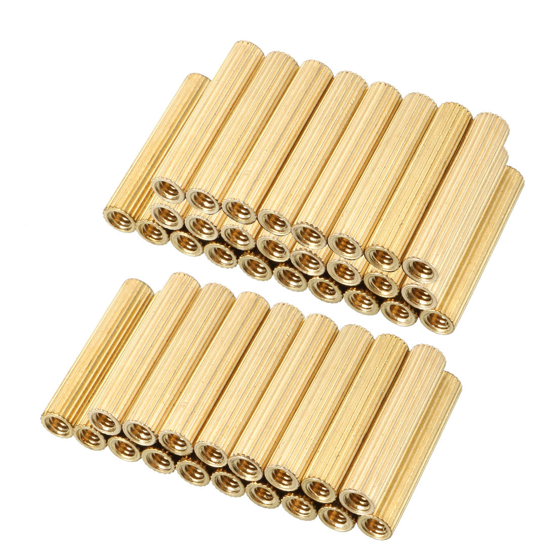 Uxcell 50pcs Brass Round Straight PCB Pillar Female Thread Standoff ...