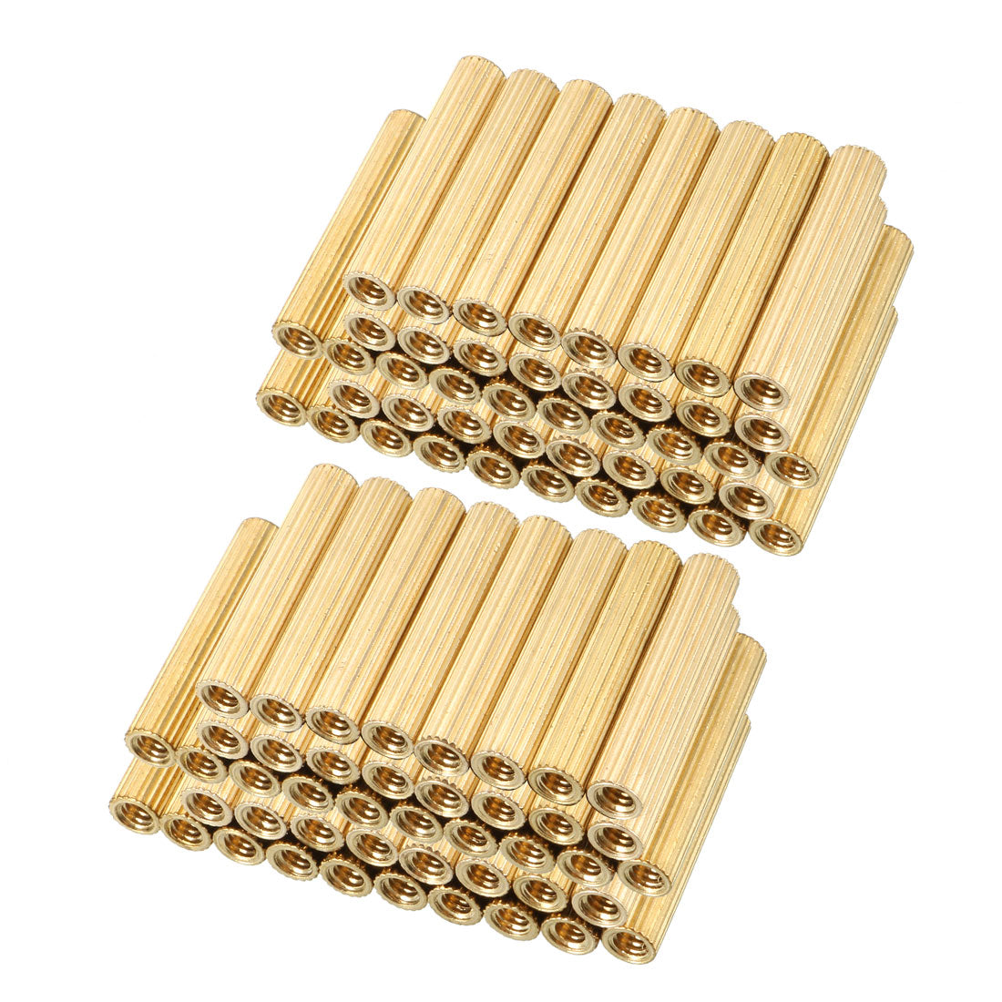 Uxcell 100pcs Brass Round Straight PCB Pillar Female Thread Standoff ...