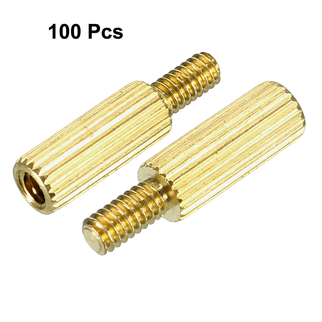 Uxcell 100pcs M2 8+4mm Female Male Thread Brass Round Standoff Spacer ...