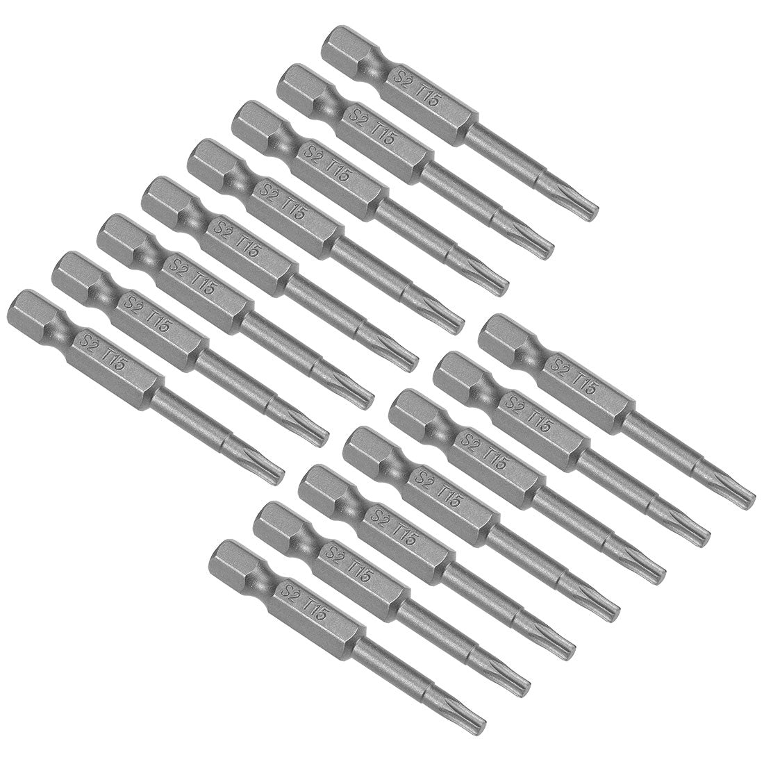 Uxcell 15 Pcs T15 Magnetic Torx Screwdriver Bits, 1/4 Inch Hex Shank 2 ...