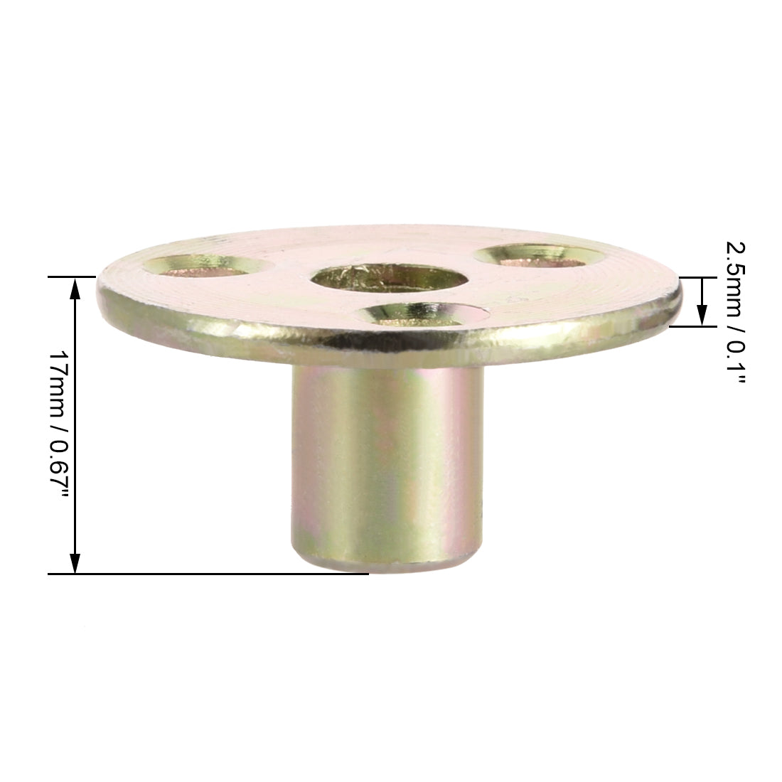 Carbon Steel Zine Plated Bronze Tone Tee Nut | Harfington