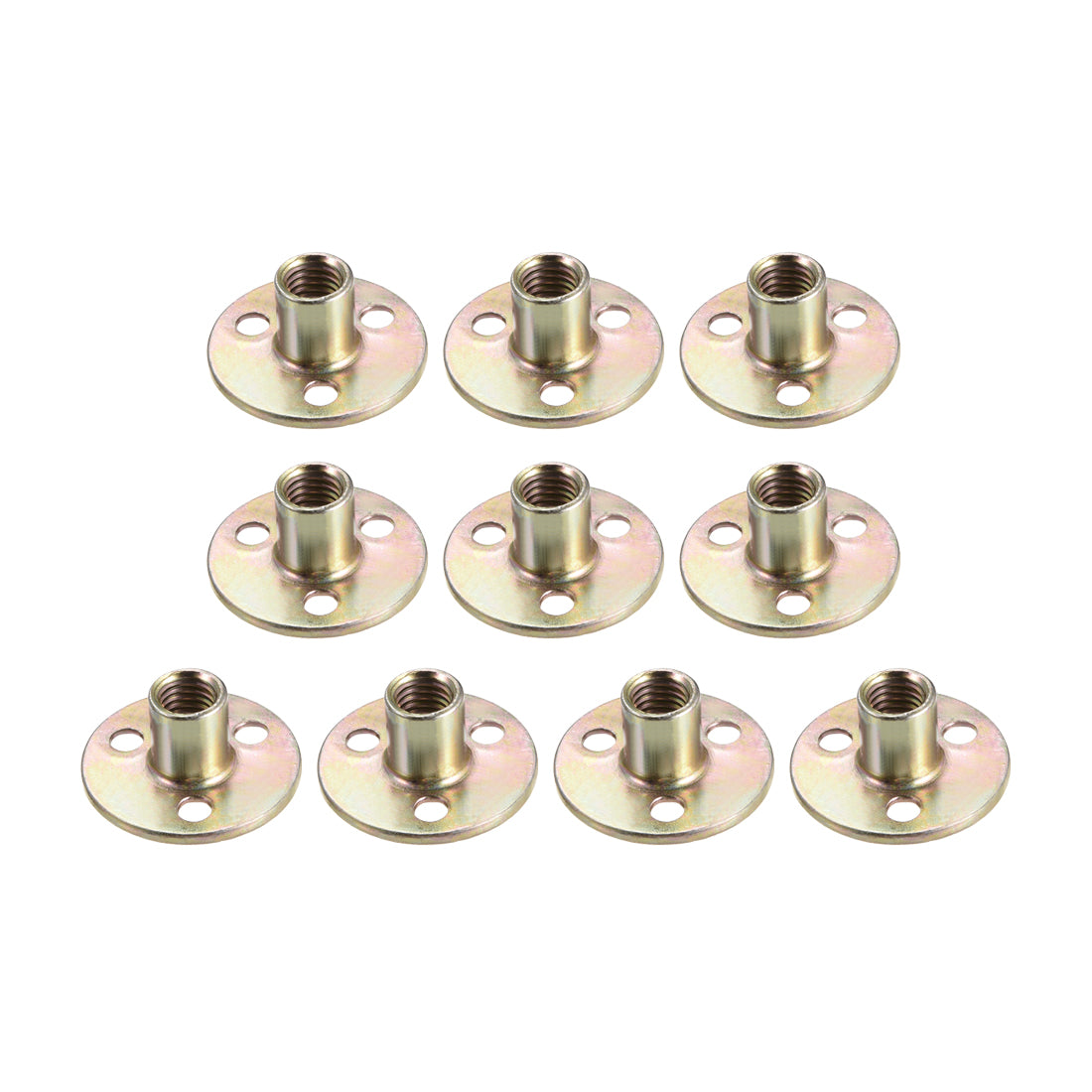 Uxcell Brad Hole Tee Nut Carbon Steel Round Base Screw-In T-Nut ...