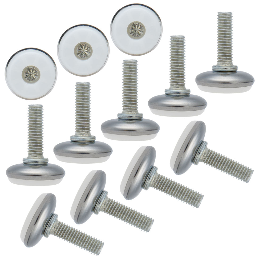 Uxcell M8 x 25 x 28mm Screw on Furniture Glide Leveling Feet Adjustable ...