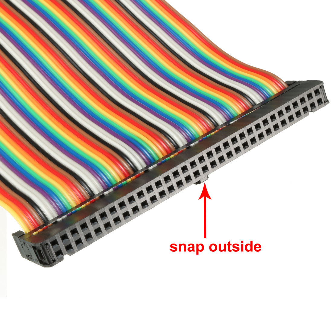Uxcell IDC Rainbow Wire Flat Ribbon Cable 64 Pins 118cm Length 2.54mm Pitch Type-C | Harfington
