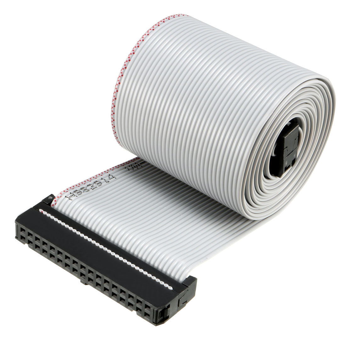 Uxcell IDC Gray Wire Flat Ribbon Cable 34 Pins 128cm Length 2.54mm ...