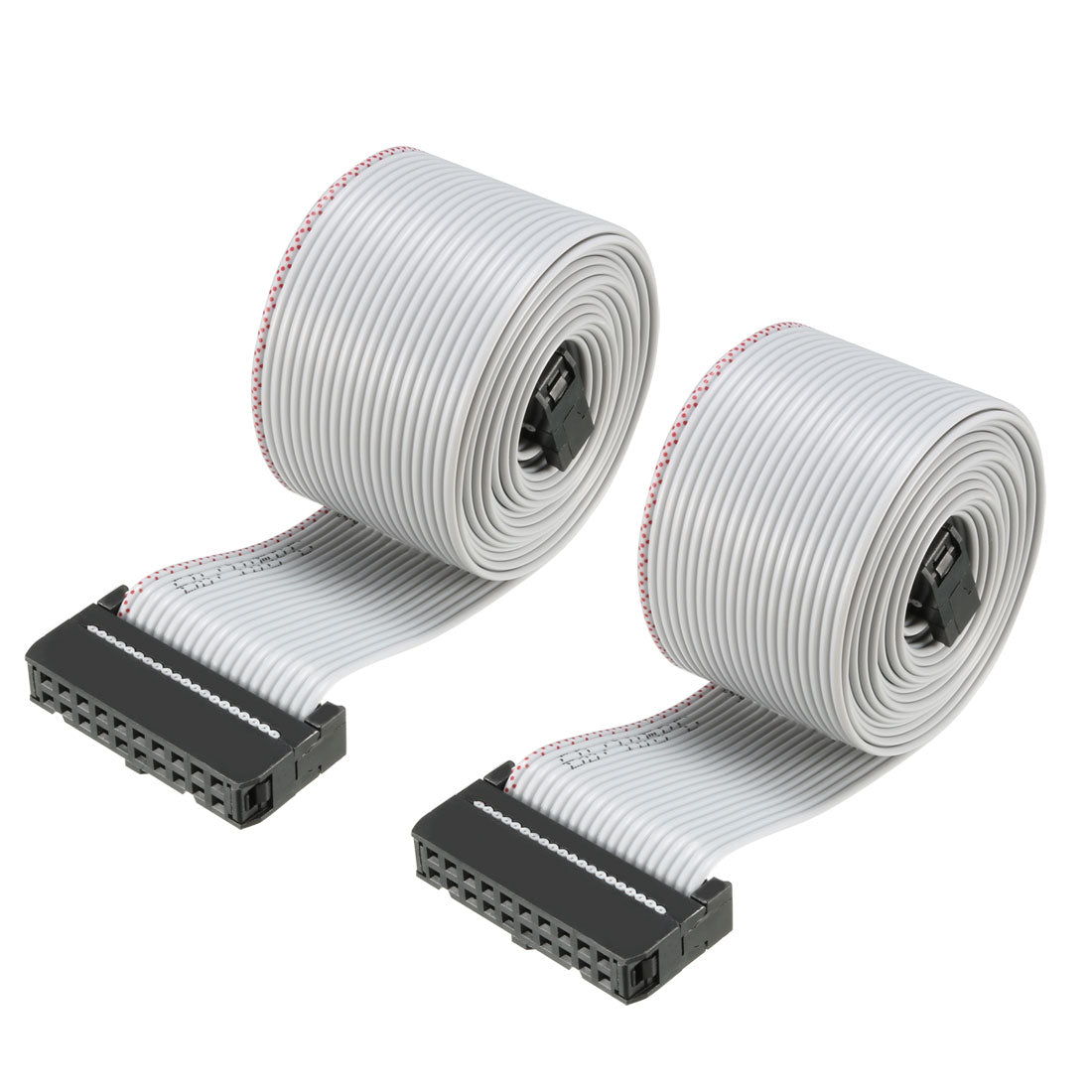 Uxcell IDC Gray Wire Flat Ribbon Cable 20 Pins 128cm Length 2.54mm ...