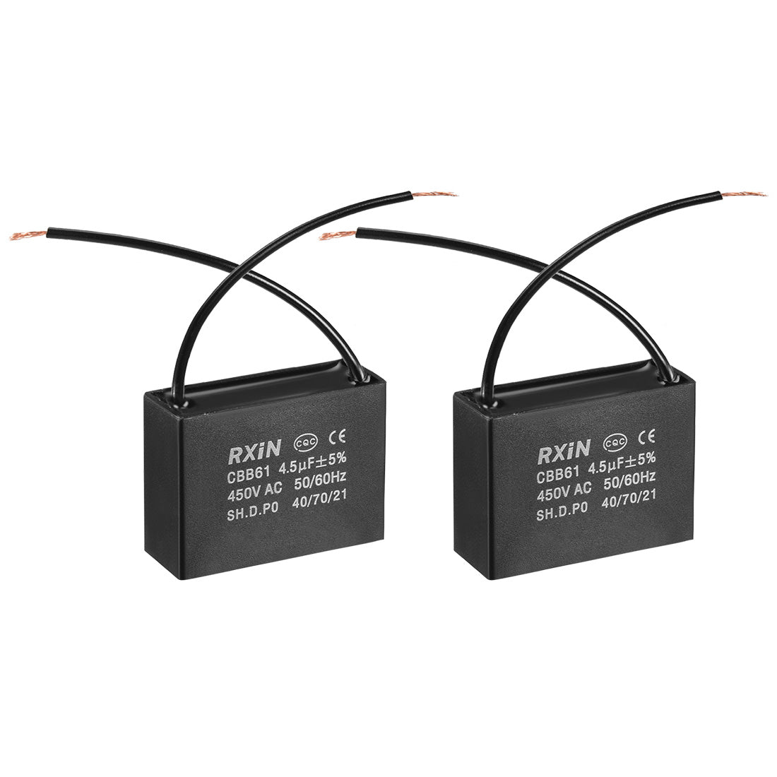 Run Capacitor Wire Metallized Polypropylene Film Capacitors for Ceiling ...