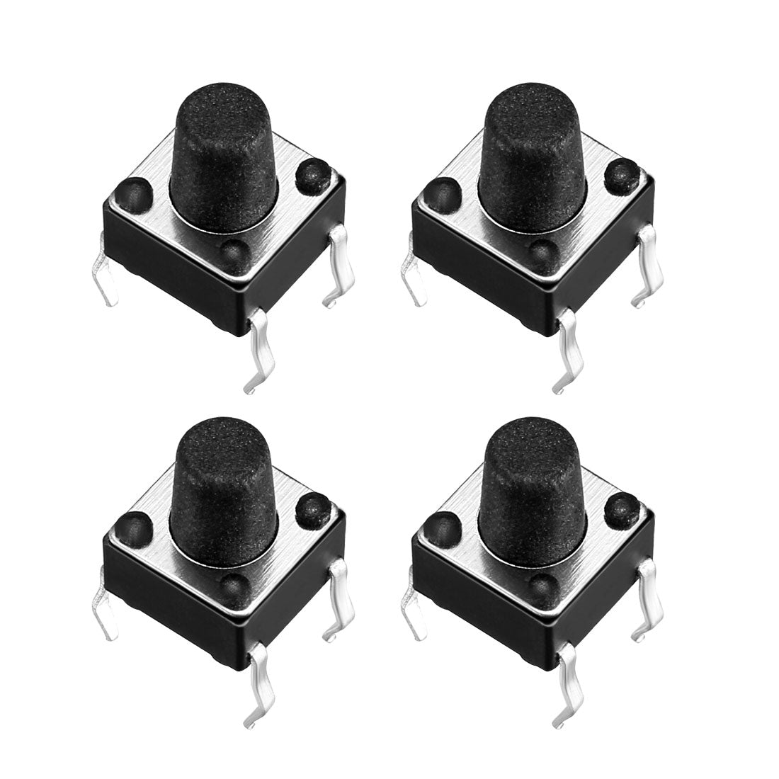 Uxcell 6x6x7.5mm Panel Momentary 4-Pin PCB DIP Tactile Tact Push Button ...