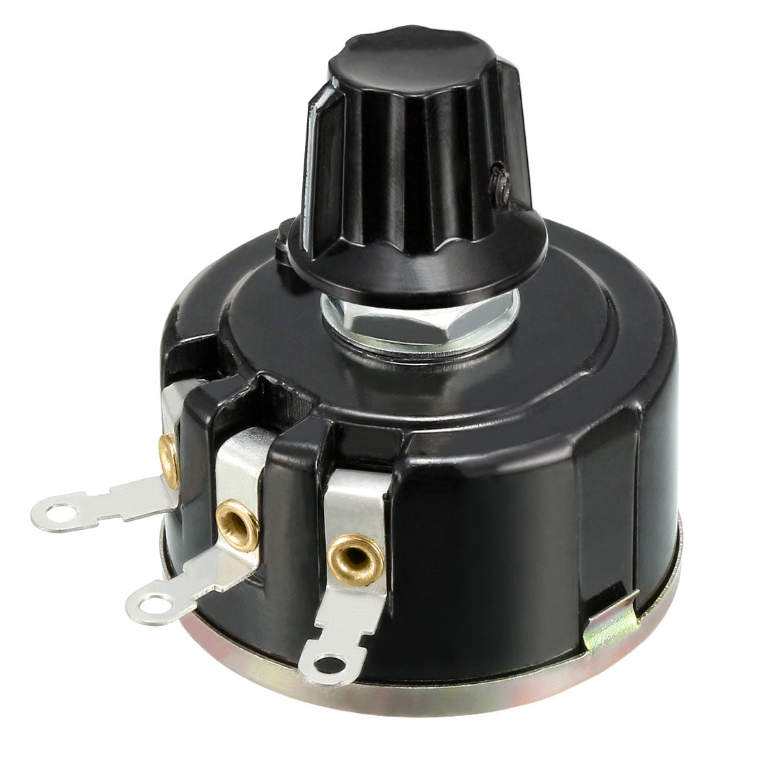 Uxcell 4K7 Ohm Variable Resistors Single Turn Rotary Carbon Film ...