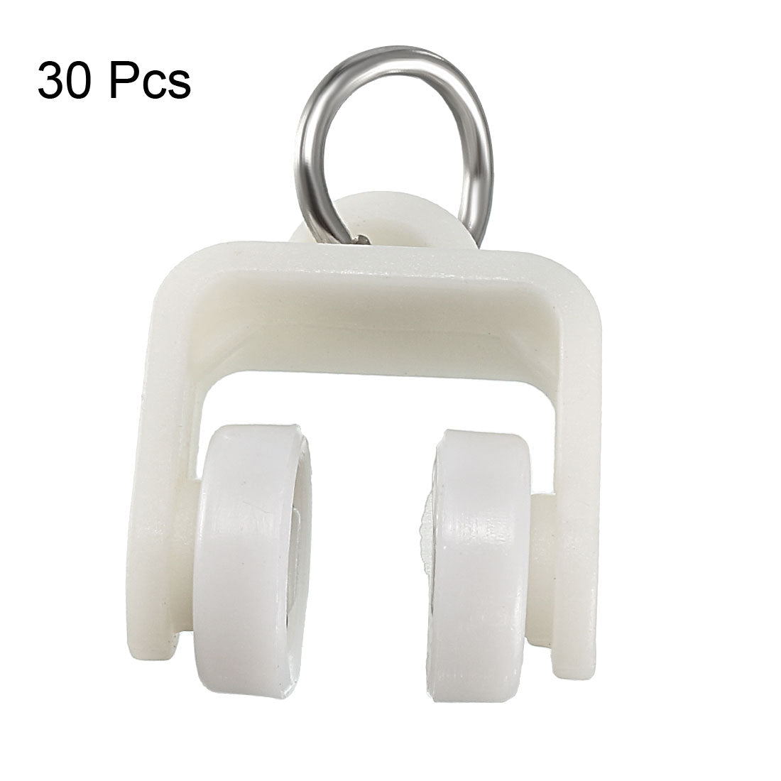 Uxcell Curtain Track Plastic Twin Wheeled Carriers Drapery Rail Sliding ...