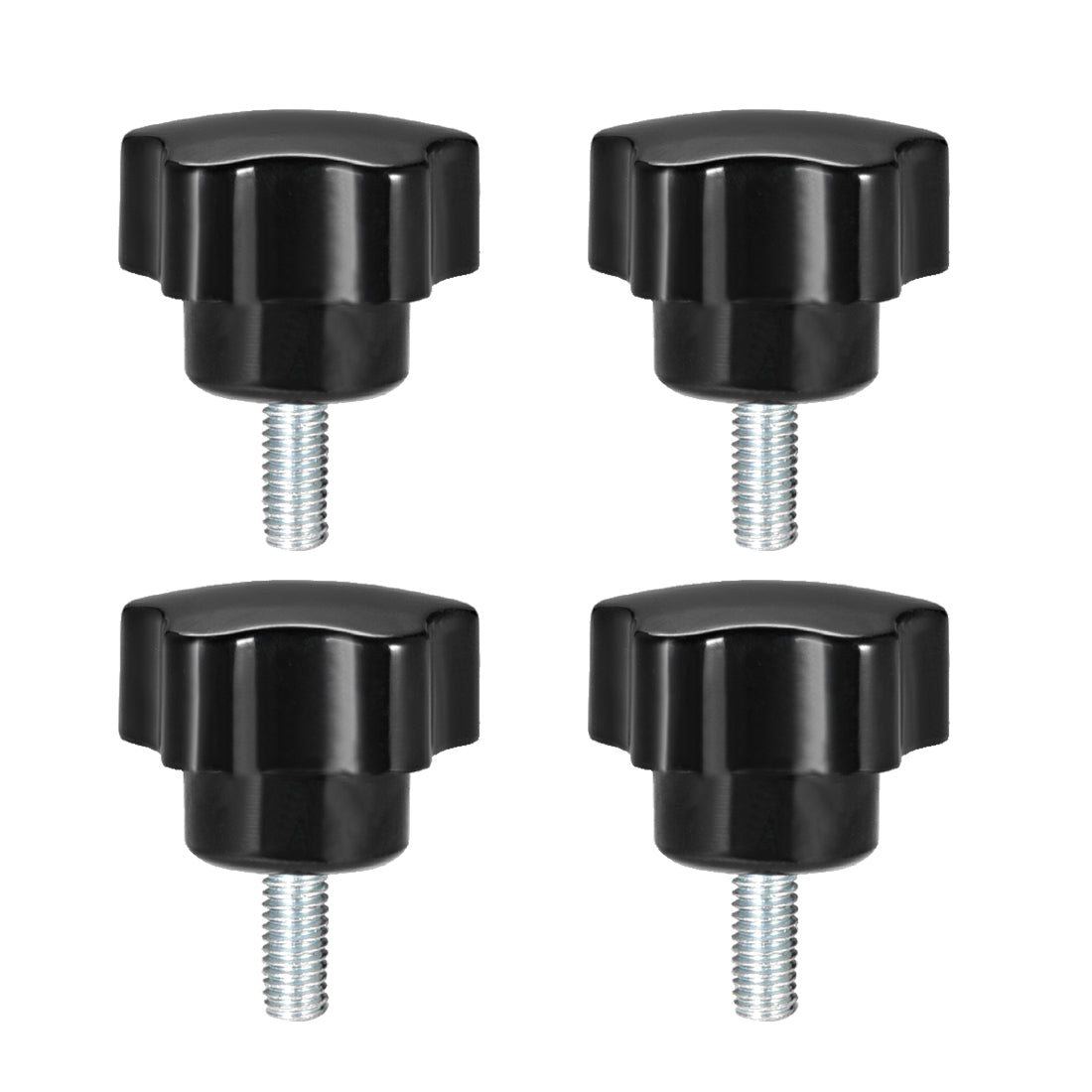 Uxcell 4 Pcs Star Knobs Grips M5 x 15mm Male Thread Steel Zinc Stud ...