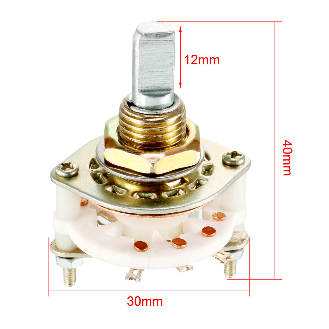 Uxcell 2P3T 2 Pole 3 Position Selectable 1 Deck Band Channel Rotary ...