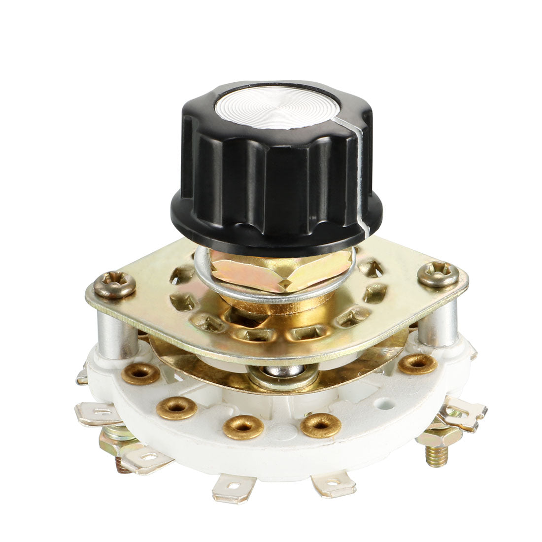 Uxcell 2P4T 2 Pole 4 Throw Single Deck Band Channel Rotary Switch ...