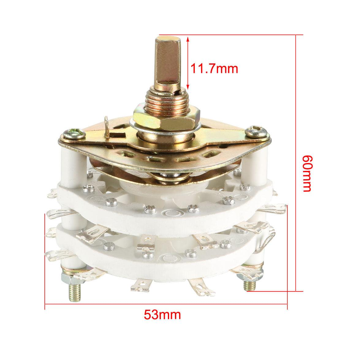 Uxcell 4P5T 4 Pole 5 Position 2 Deck Band Channel Rotary Switch ...