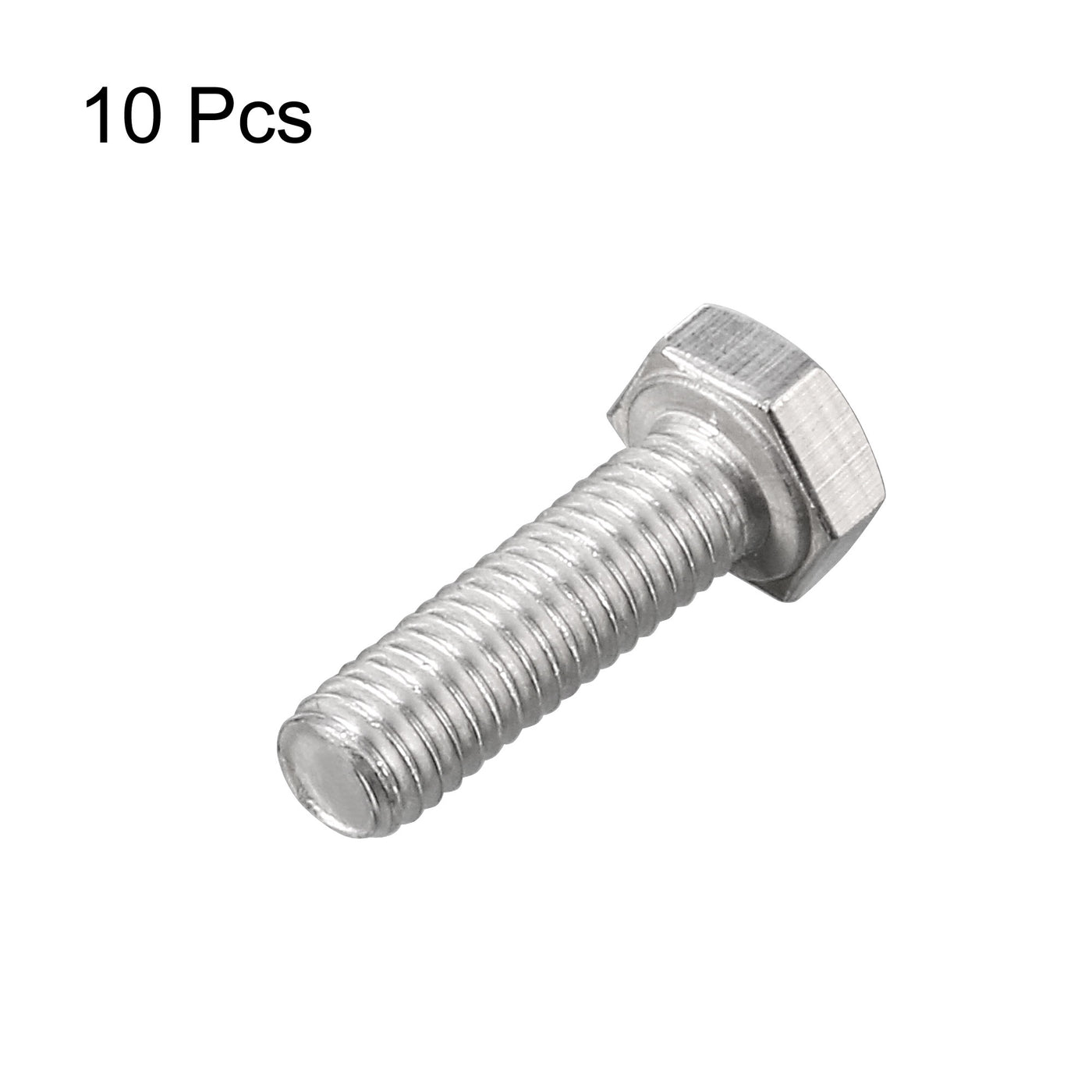 Uxcell M6x20mm Hex Bolts 304 Stainless Steel Hexagon Screw Bolt 10pcs ...