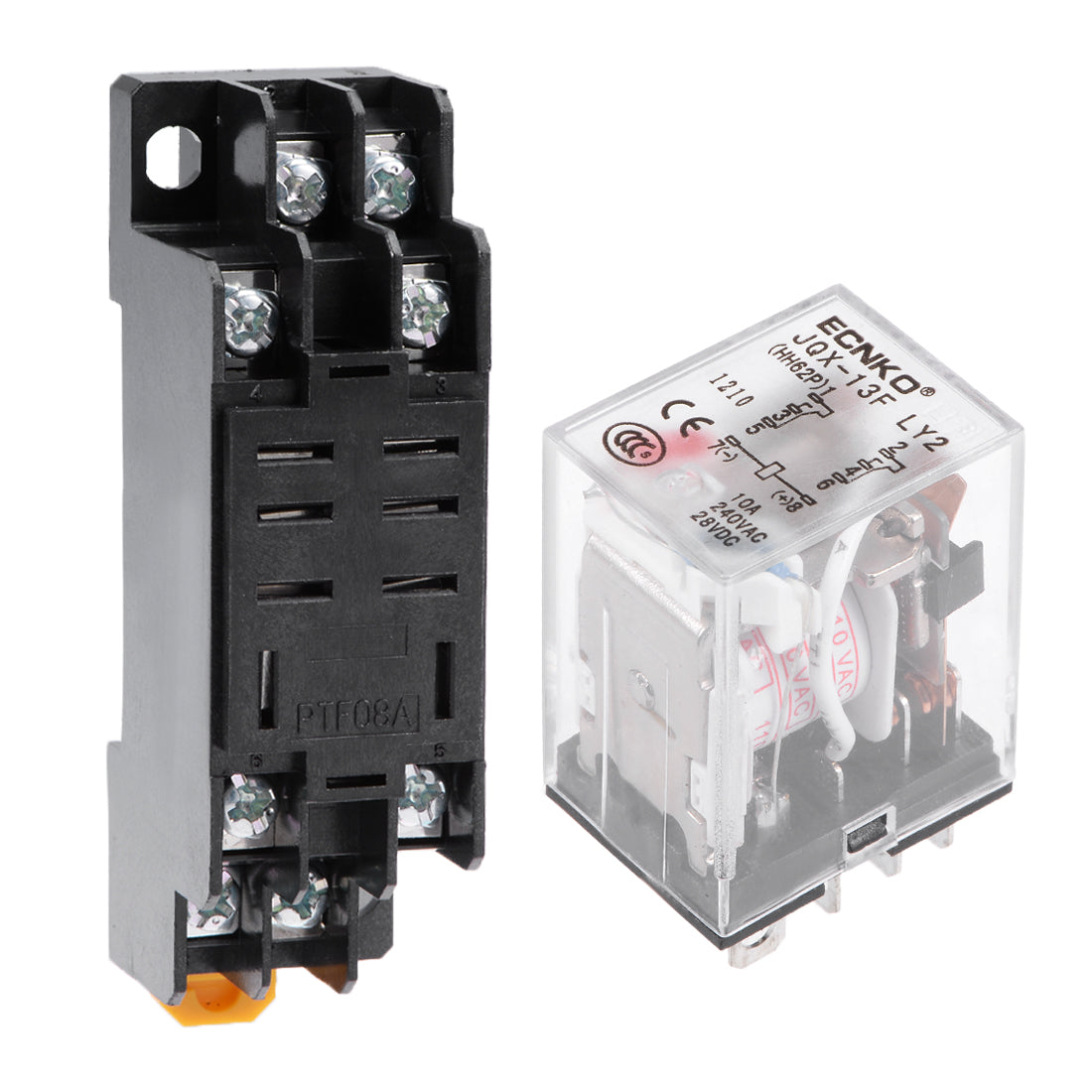 Uxcell JQX-13F AC110V Coil DPDT 8Pins Red Light Electromagnetic Power Relay + socket | Harfington