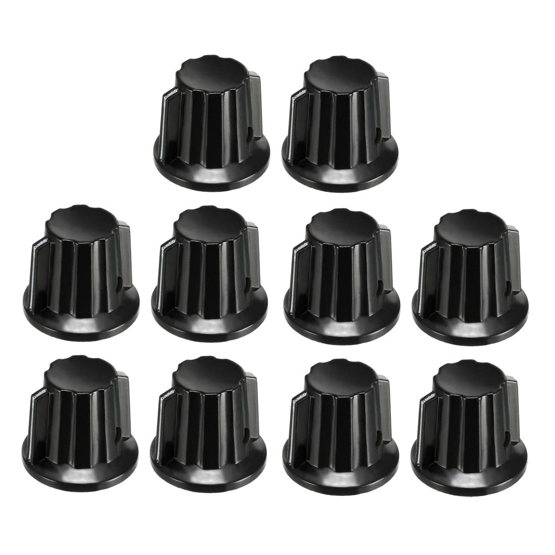 Uxcell 10Pcs 6mm Insert Shaft 20x24.5mm Plastic Potentiometer Rotary ...