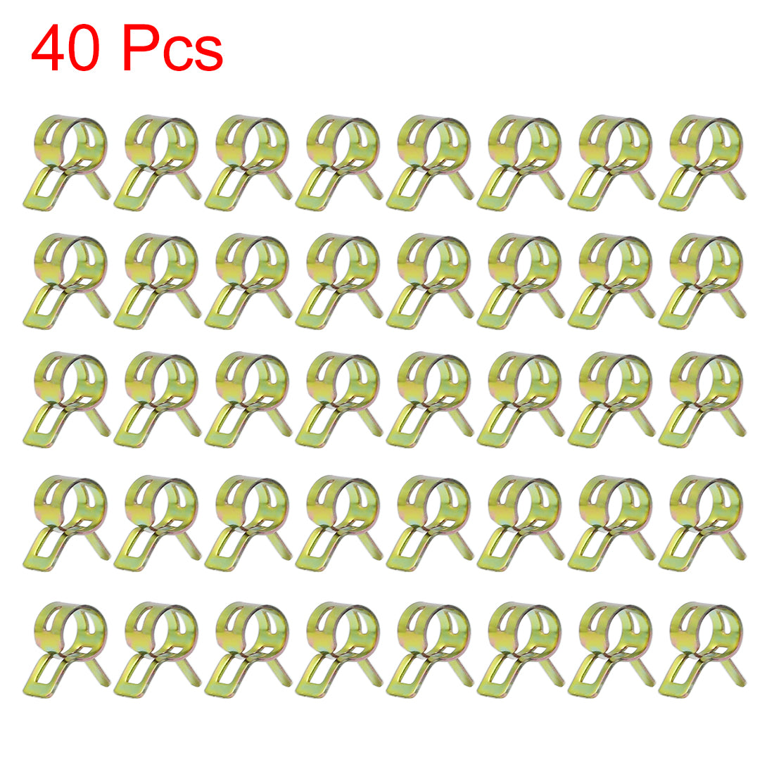 40pcs 7mm Car Fuel Line Spring Clips Water Pipe Air Tube Clamps Hose ...