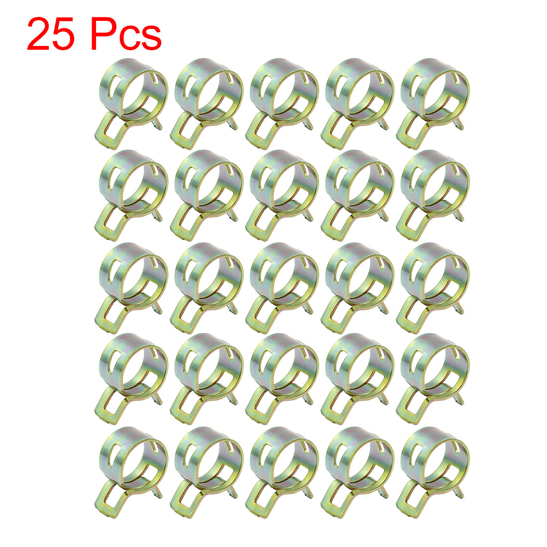 25pcs 13mm Car Fuel Line Spring Clips Water Pipe Air Tube Clamps Hose ...