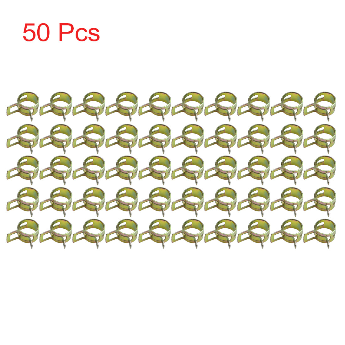 50pcs Fuel Line Hose Spring Clip Water Pipe Air Tube Clamp for Car 12MM ...