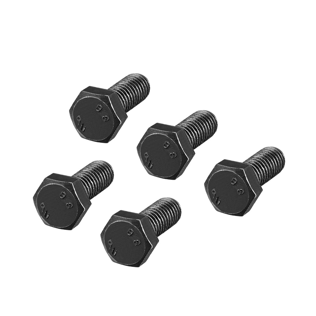 Uxcell M6x16mm Hex Head Left Hand Screw Bolts Fastener Carbon Steel ...