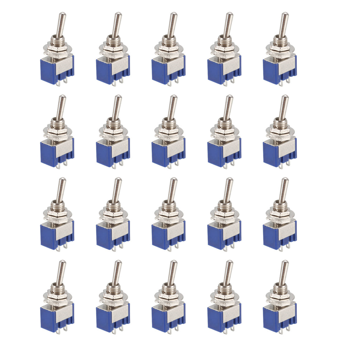 Uxcell 20 Pcs 125VAC 6A On/off 2 Position Terminal SPST Latching Mini ...