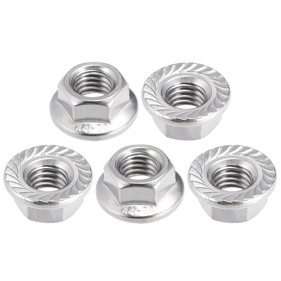 Serrated Flange Hex Lock Nut 201 Stainless Steel | Harfington