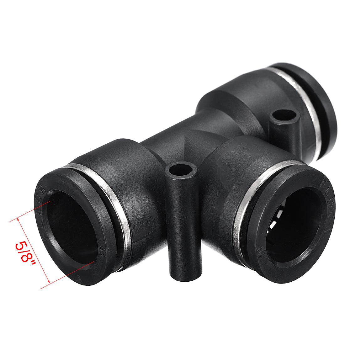 Uxcell 2 pcs Push To Connect Fittings T Type Tube Connect 16mm or 5/8 ...