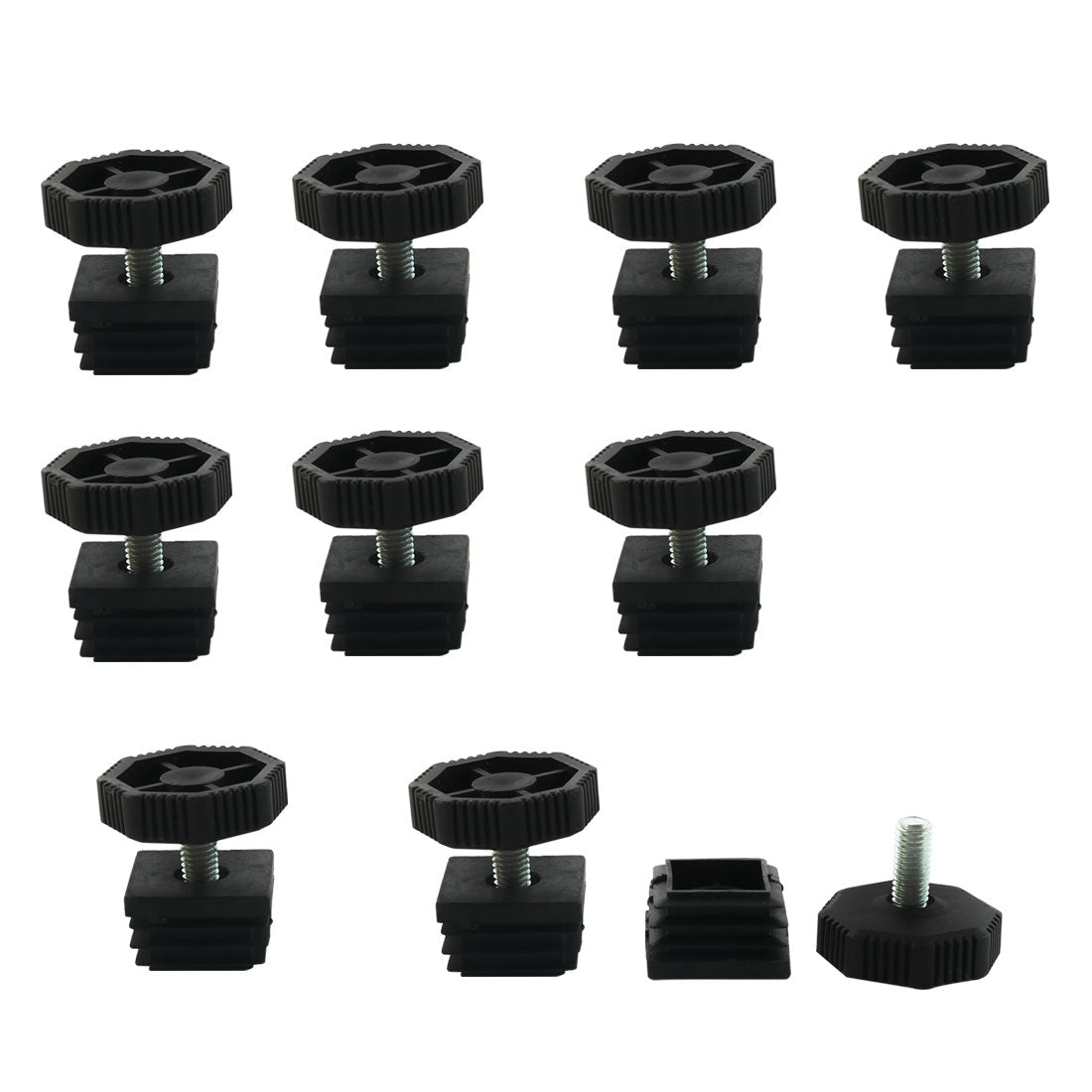Uxcell Leveling Feet 30 x 30mm Square Insert Adjustable Furniture Leg ...
