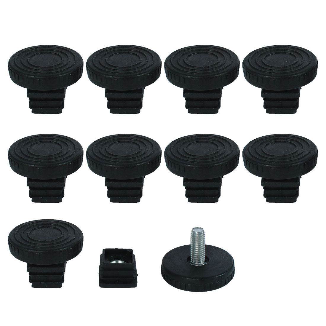 Uxcell Adjustable Leveling Feet 20 x 20mm Tube Inserts Furniture Table ...