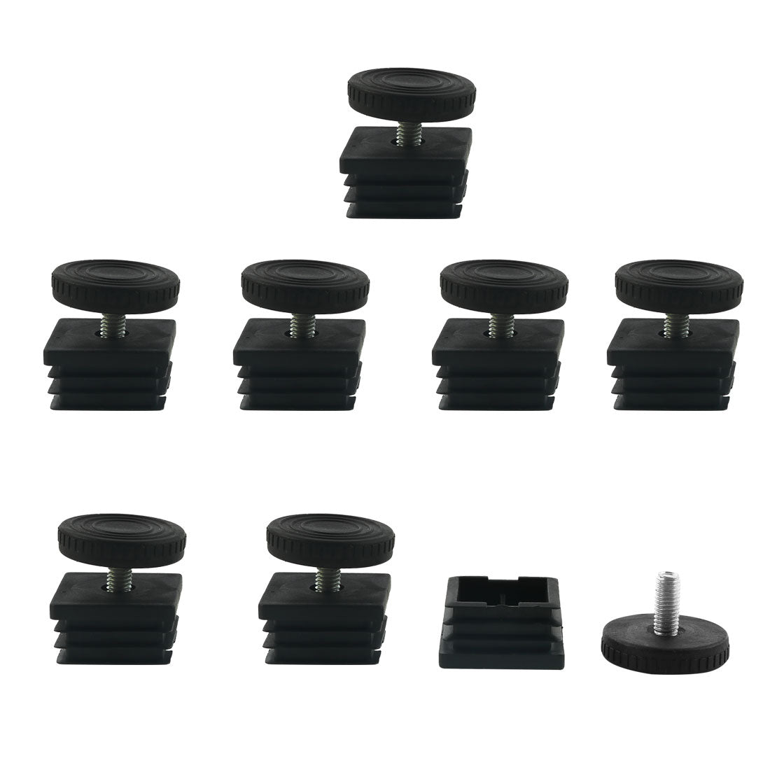 Uxcell Table Leveling Feet 38 x 38mm Square Insert Adjustable Leveler 8 ...