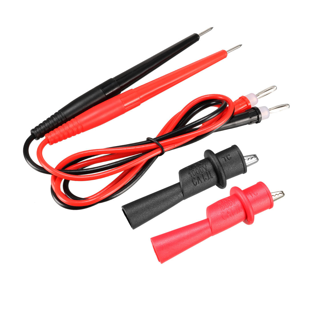 Uxcell Test Leads Banana Plug with Needle Probe﻿ and Alligator Clips ...