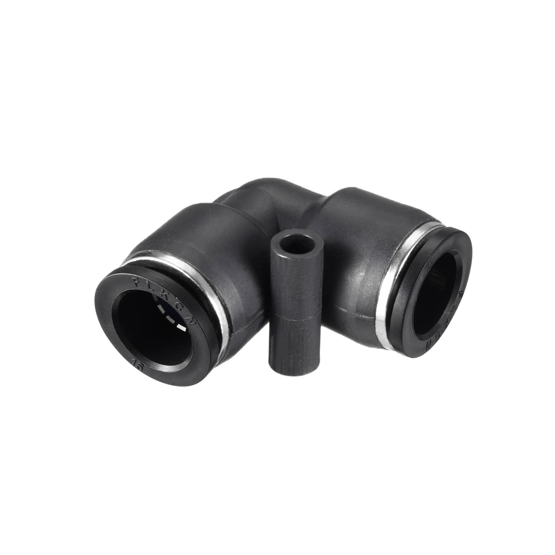 Uxcell Plastic Elbow Push to Connect Tube Fitting 16mm Tube OD Black ...