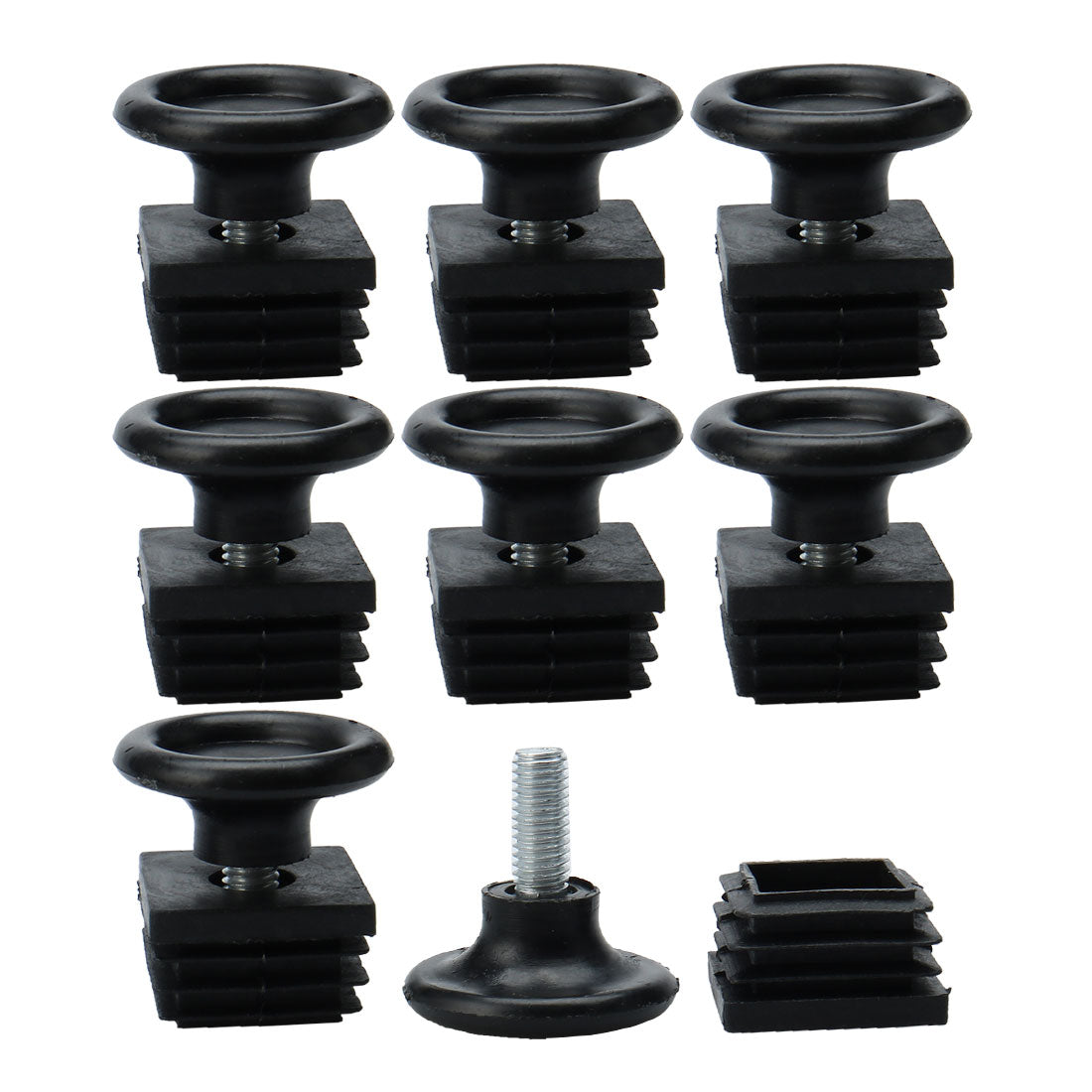 Uxcell Adjustable Leveling Feet 30 x 30mm Inserts Furniture Desk Glide ...