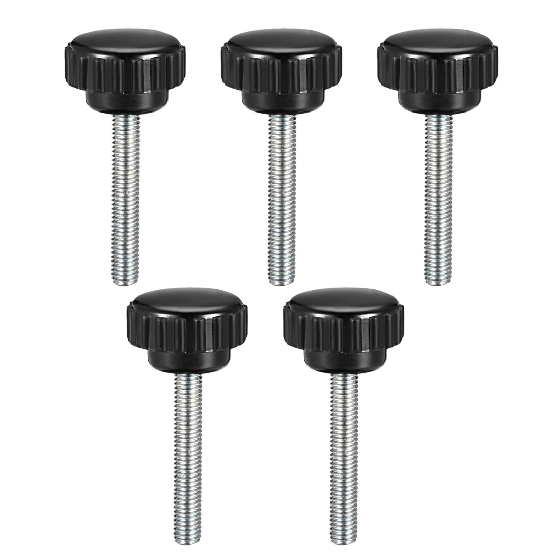 Uxcell Male Thread Knurled Knobs Grip Thumb Screw on Mechanical Round ...