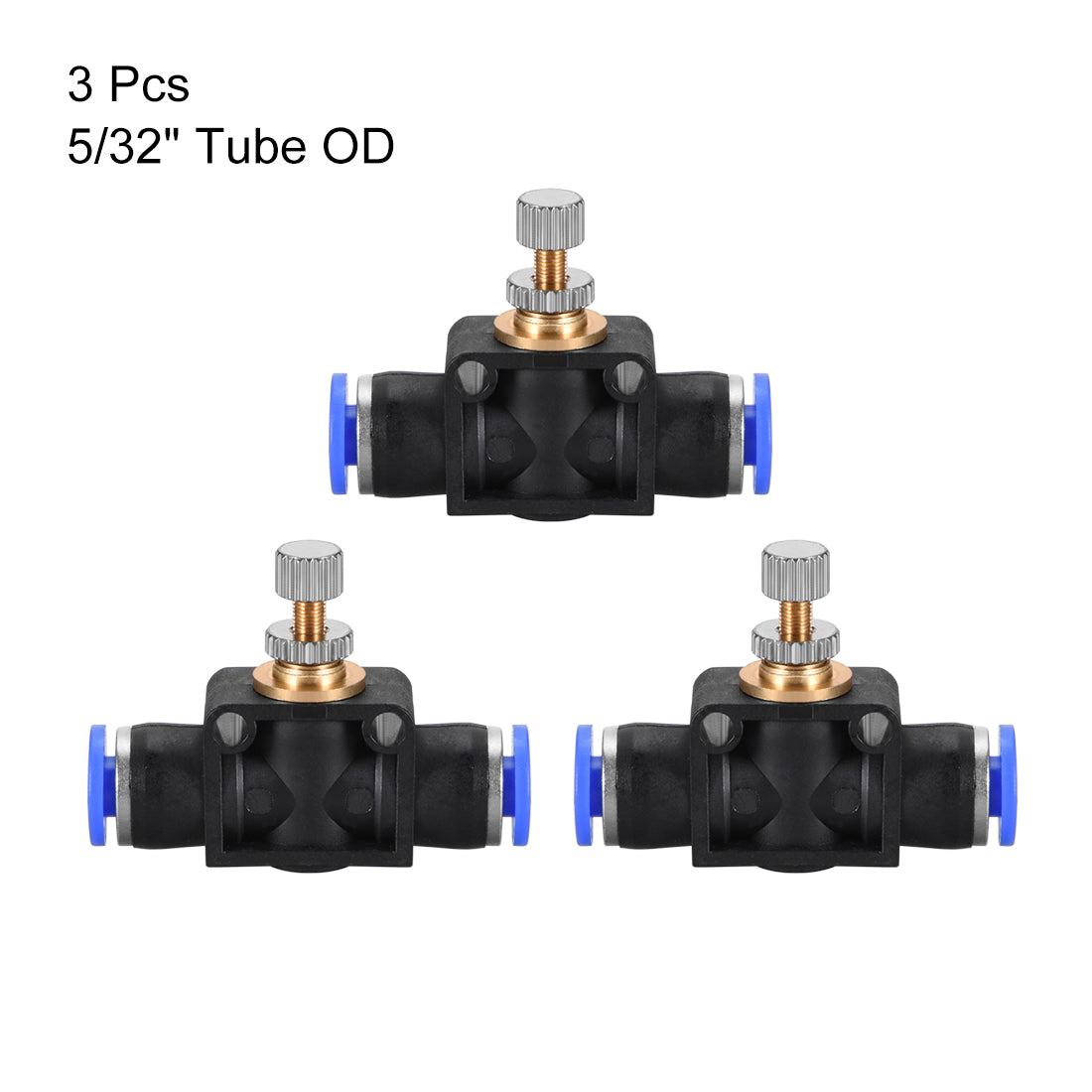 Uxcell 4mm OD Pneumatic Air Flow Control Valve,Flow In-Line Speed ...