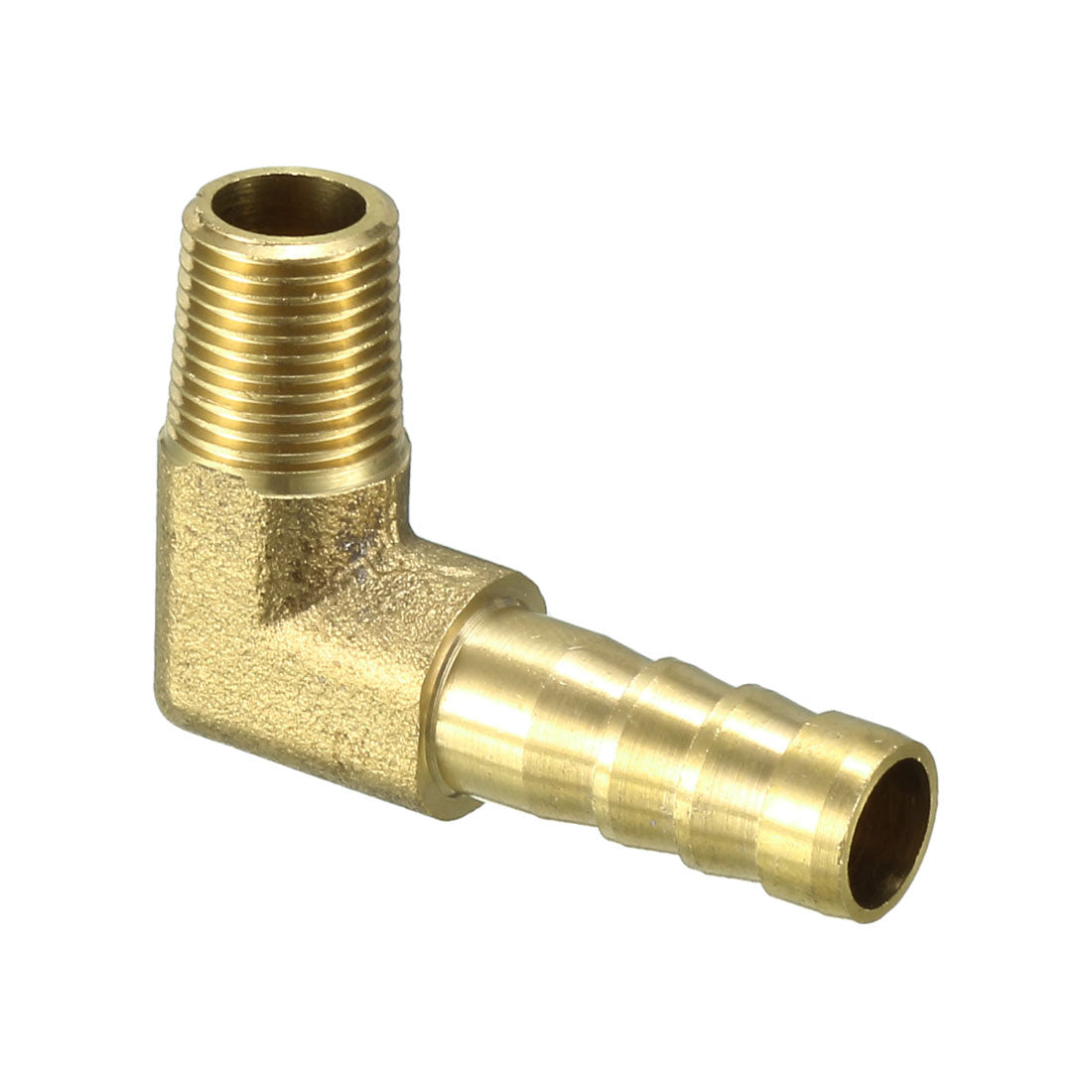 Uxcell Brass Barb Hose Fitting 90 Degree Elbow 8mm Barbed x 1/8 PT Male ...