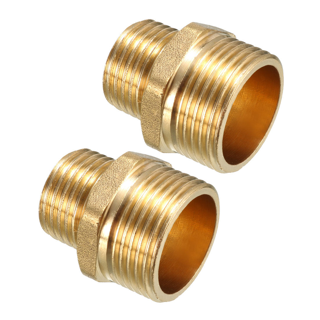Uxcell Brass Pipe Fitting Reducing Hex Bushing 3/4 BSPP Male x 1/2 BSPP ...