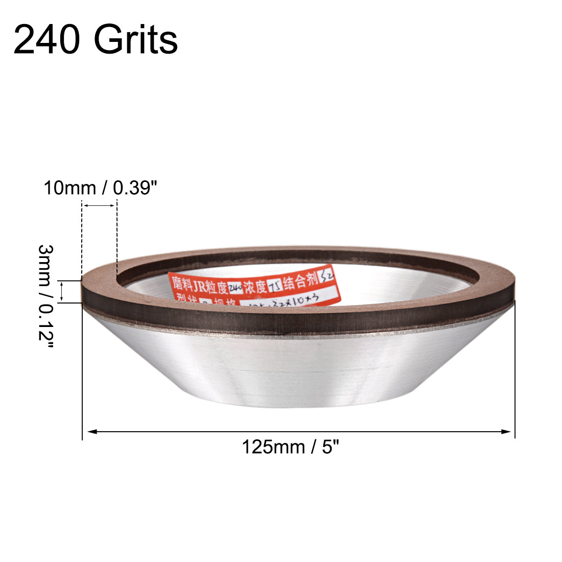 Uxcell 5-inch Flaring Cup Diamond Grinding Wheels Resin Bonded Abrasive ...