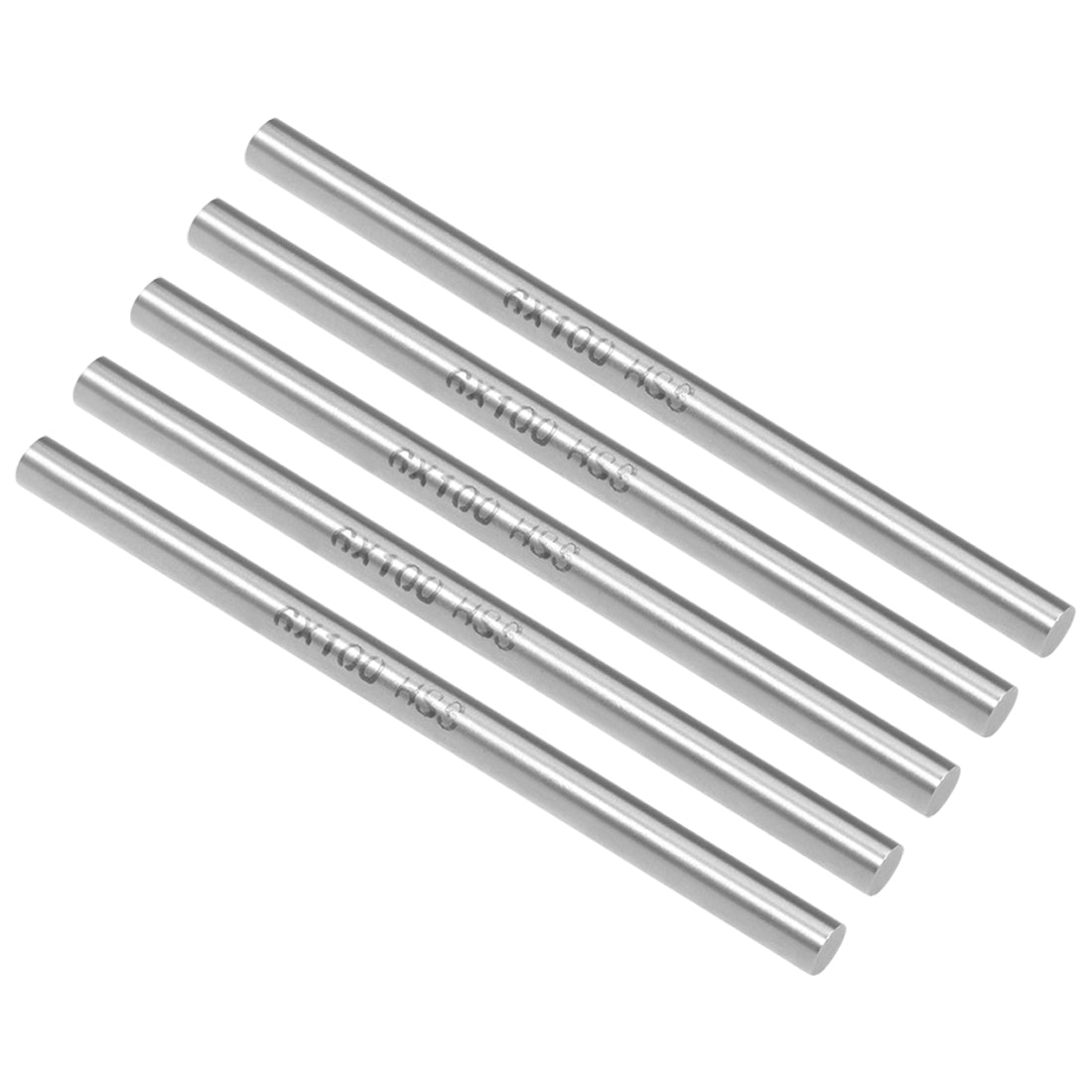 Uxcell 5pcs Round Steel Rod 6mm HSS Lathe Bar Stock Tool 100mm for ...